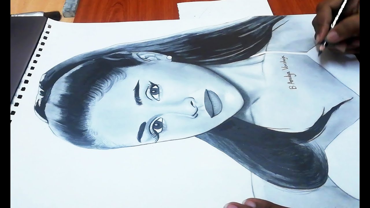 Ariana Grande Pencil Drawing | Photo Realistic Pencil Drawing | How to ...