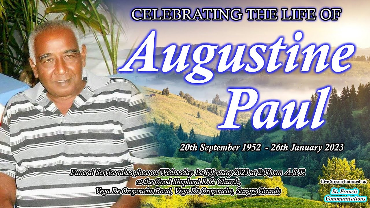 Funeral Service of Augustine Paul - YouTube
