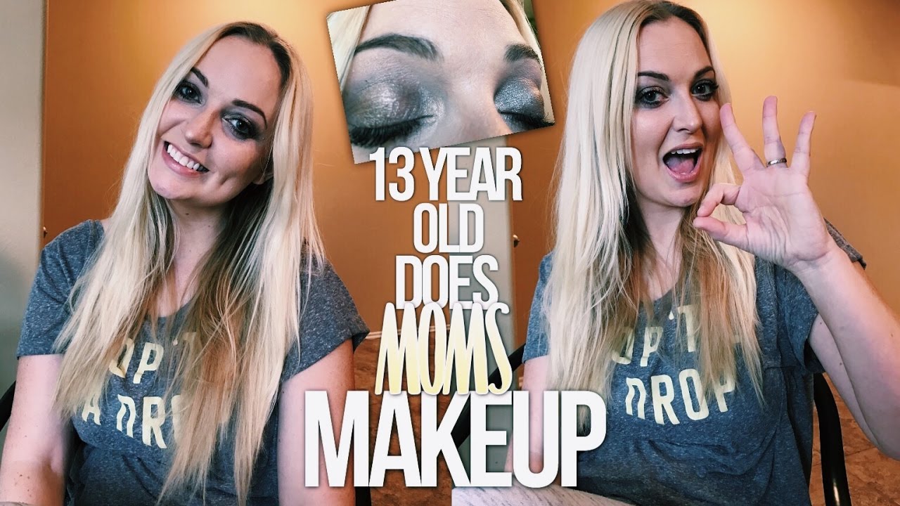 13 YR OLD DOES MOM'S MAKEUP | Haley Morales - YouTube