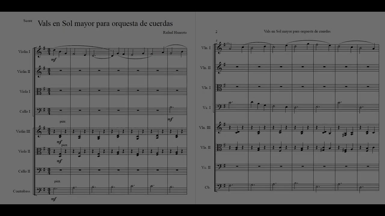 Vals en sol mayor para orquesta de cuerdas - YouTube