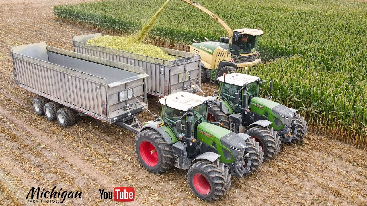 Krone Big X 1180 with New Holland FR920 and FR780 doing silage 2021 in ...