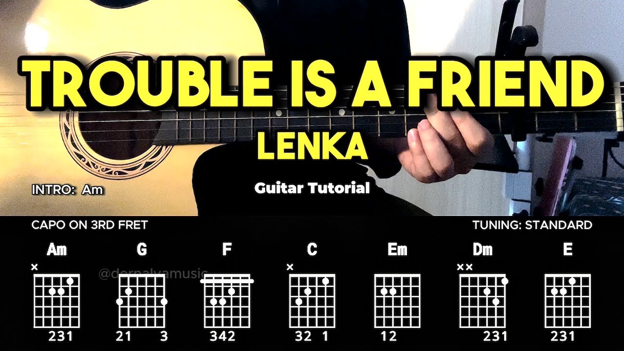 Trouble Is A Friend - Lenka | Easy Guitar Chords Tutorial For Beginners ...