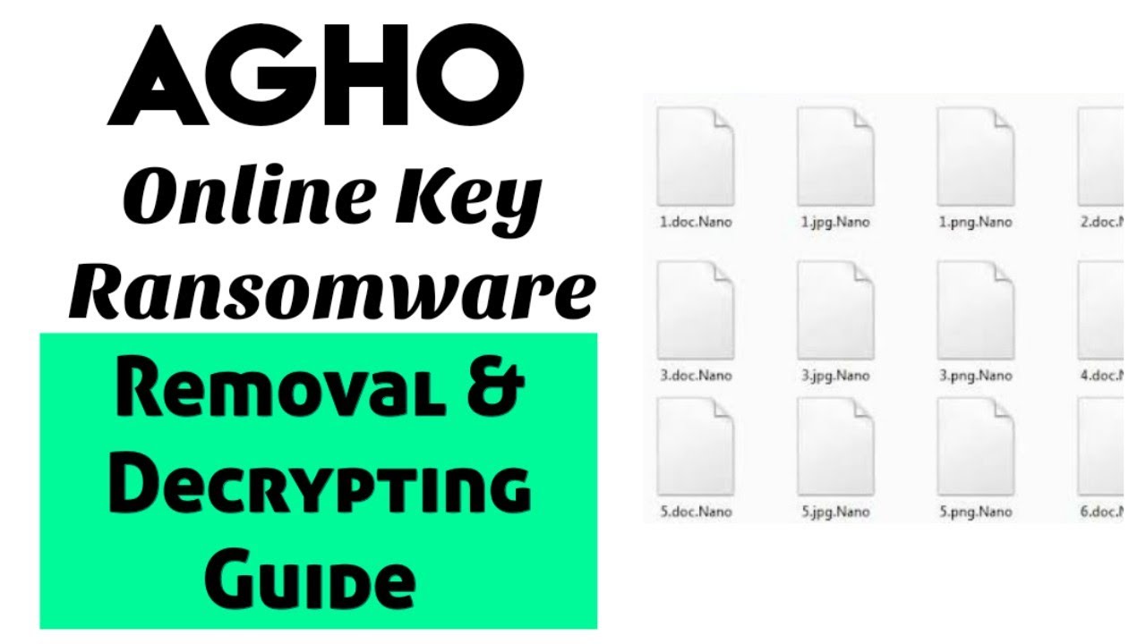 Agho Files virus Ransomware [.Agho] Removal and Decrypting Guide - YouTube
