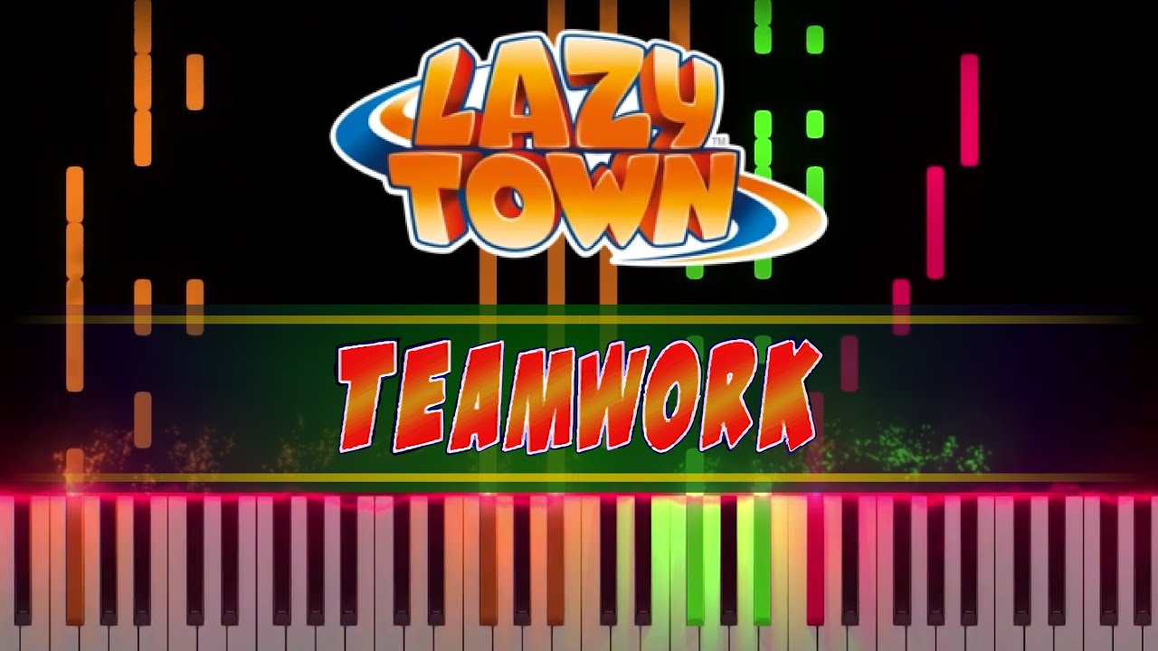 Teamwork - LazyTown piano cover [piano tutorial + sheet piano] - YouTube