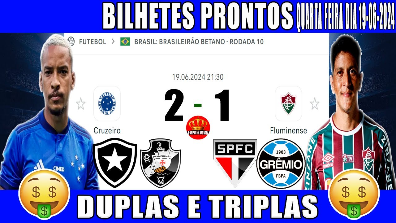 PALPITES DE FUTEBOL PRA HOJE DIA 19 06 2024 QUARTA FEIRA - YouTube