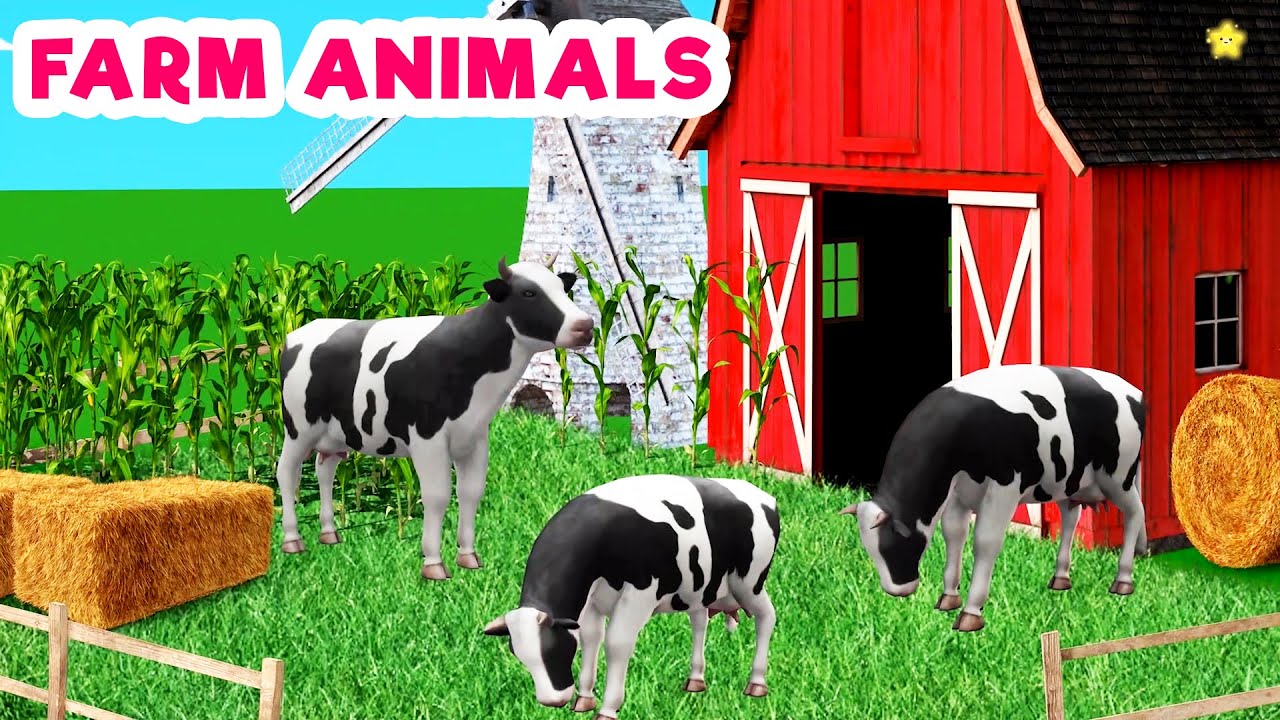 Learn Farm animals for kids | Farm Animal Names & Sounds | Animal ...