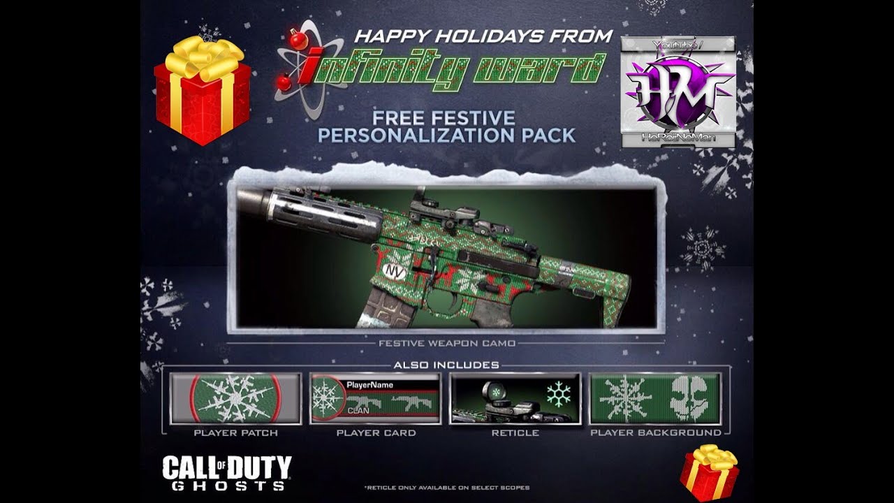 Call of Duty GHOST | FREE DLC CAMOUFLAGE "Christmas" FREE !!! - YouTube