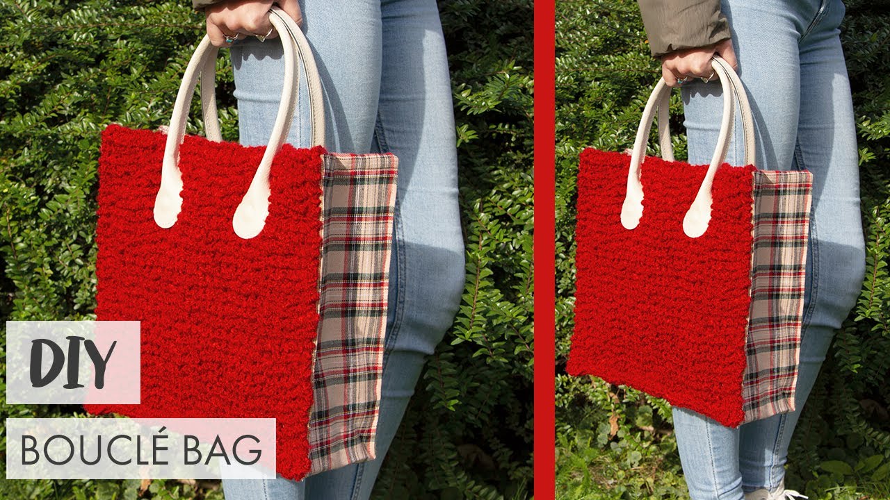 DIY Tutorial Bouclé bag | Borsa bouclè | Bouclè-Tasche - YouTube