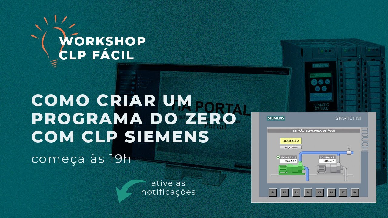 Workshop Criando um Programa do ZERO com CLP Siemens - Exemplo Prático - TIA PORTAL | CLP Fácil ...