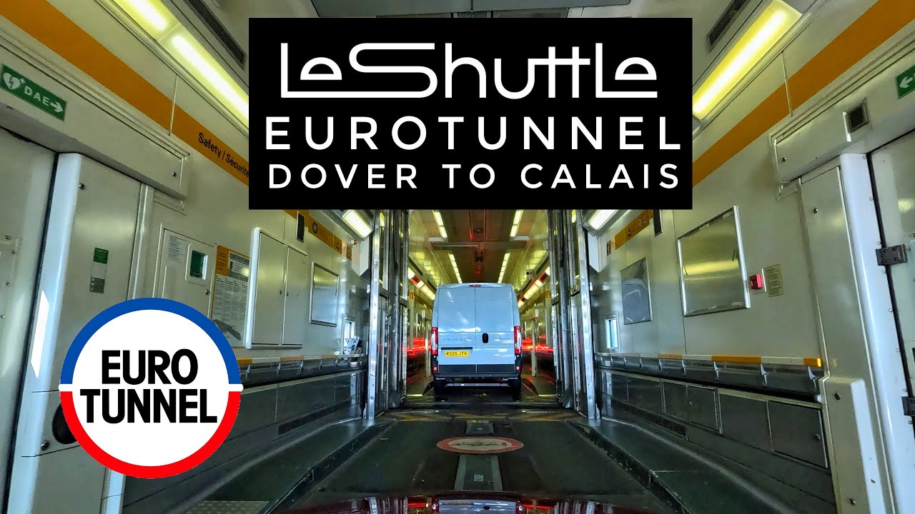 4K Drive Through The Eurotunnel - Folkestone to Calais Car Train - Le ...