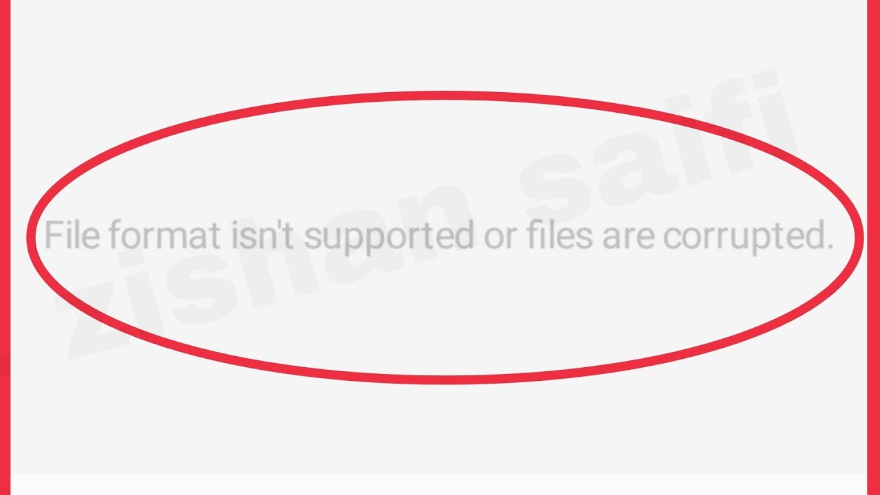 Fix Video File format isn't supported or files are corrupted problem ...