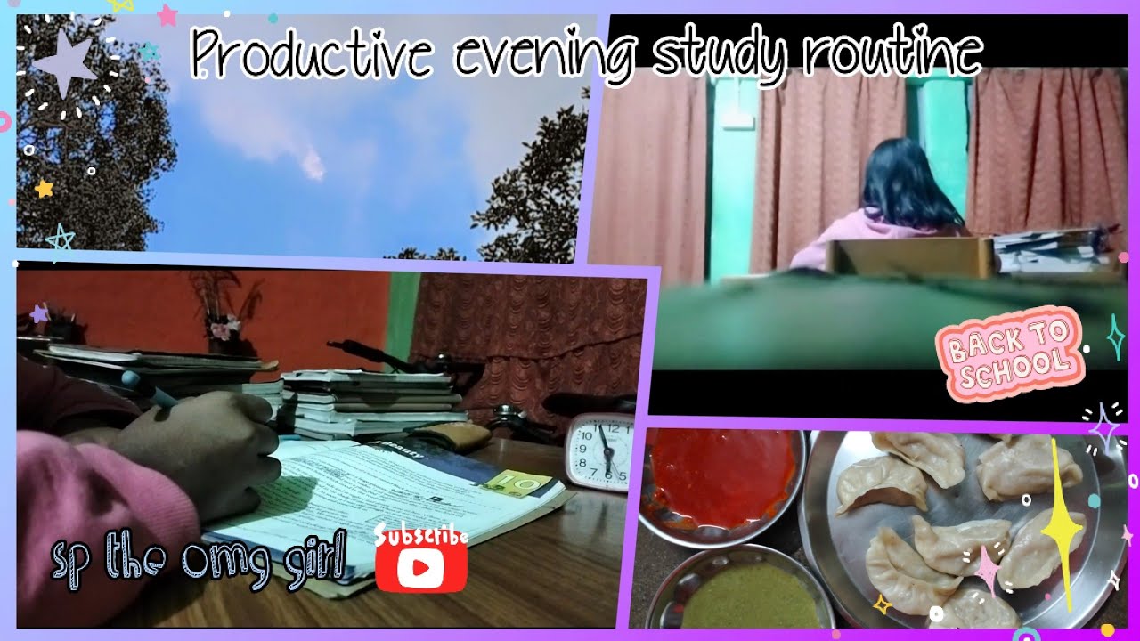 "Productive day" evening study routine 📚 ️. sptheomggirl - YouTube