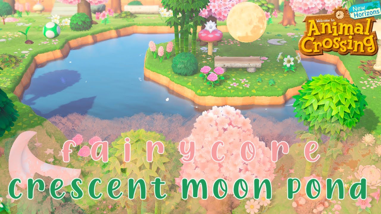 fairycore crescent moon pond speedbuild | animal crossing new horizons ...