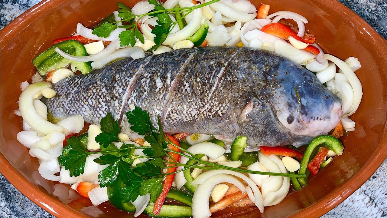 Whole oven roasted Blackfish (Tautog) - YouTube