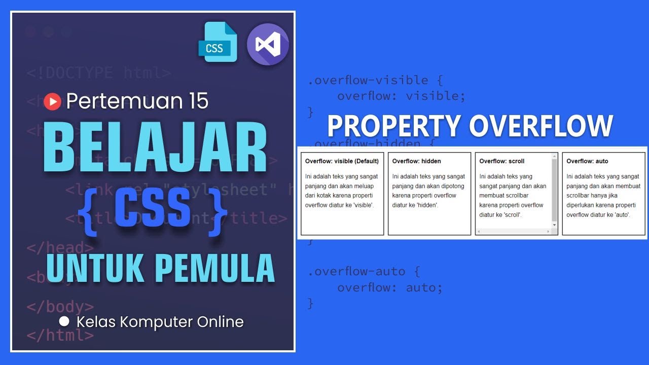 Rahasia CSS Overflow: Cara Mengontrol Konten yang Berlebih! - YouTube