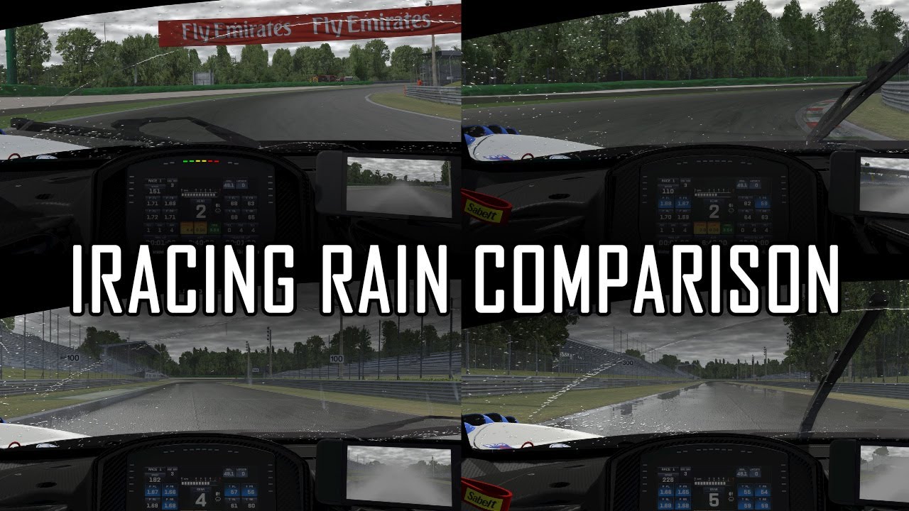 iRacing RAIN comparison | LIGHT vs. MODERATE vs. HEAVY vs. VERY HEAVY ...