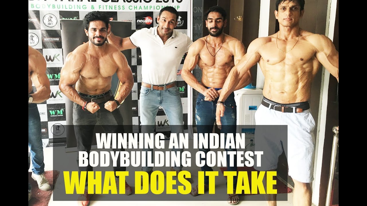 Winning Indian bodybuilding competition - YouTube
