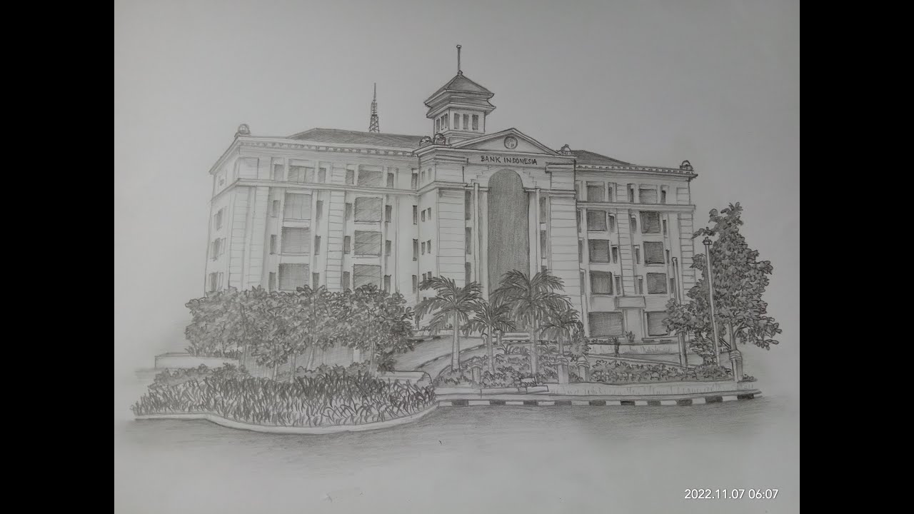 SKETSA GEDUNG BANK INDONESIA - YouTube