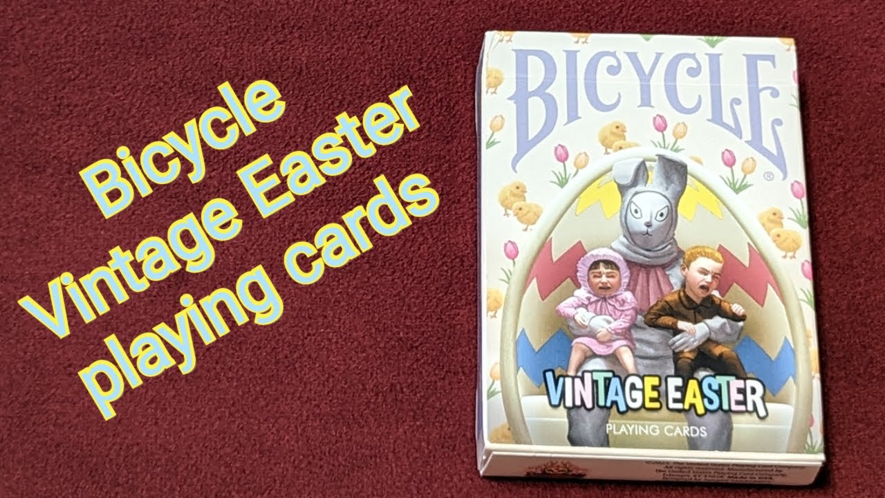 Daily deck review day 131 - Bicycle Vintage Easter playing cards - YouTube