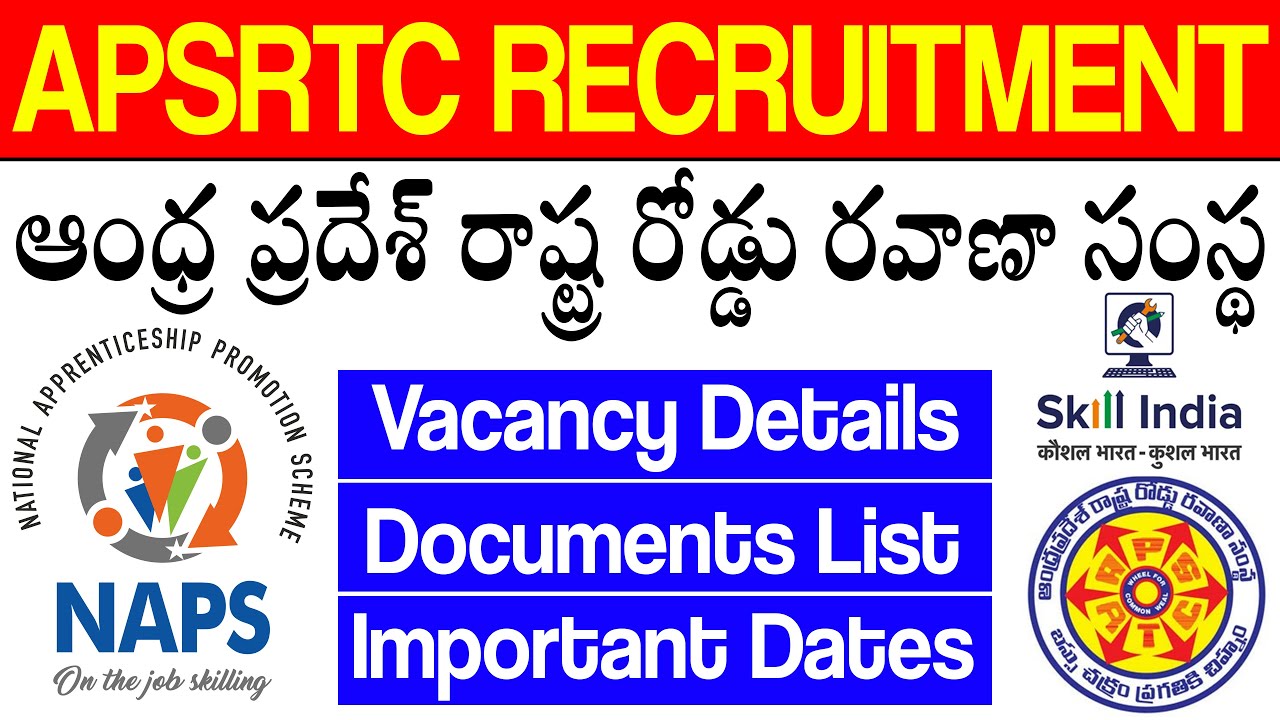 APSRTC Recruitment 2023 | APSRTC Apprentice Notification 2023 | Apply Online | Telugu Job Portal ...