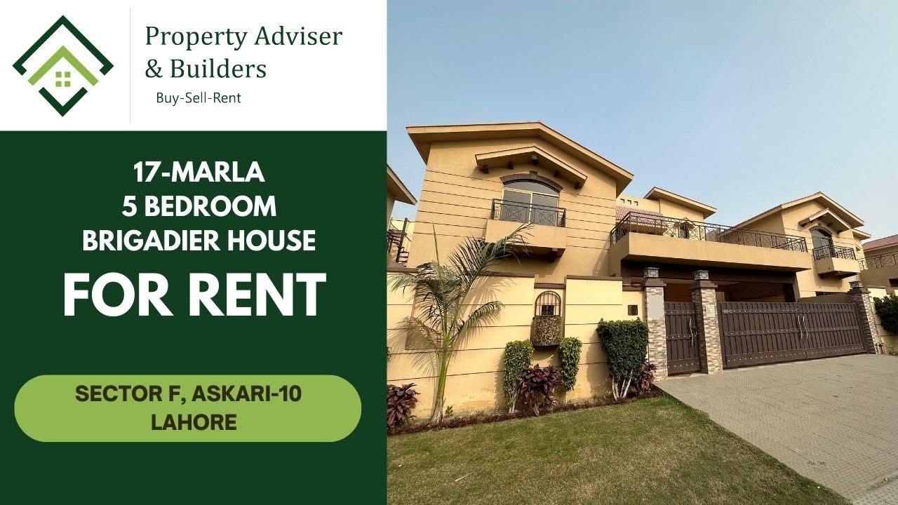 Brigadier House for Rent in Sector F, Askari-10, Lahore Cantt ...