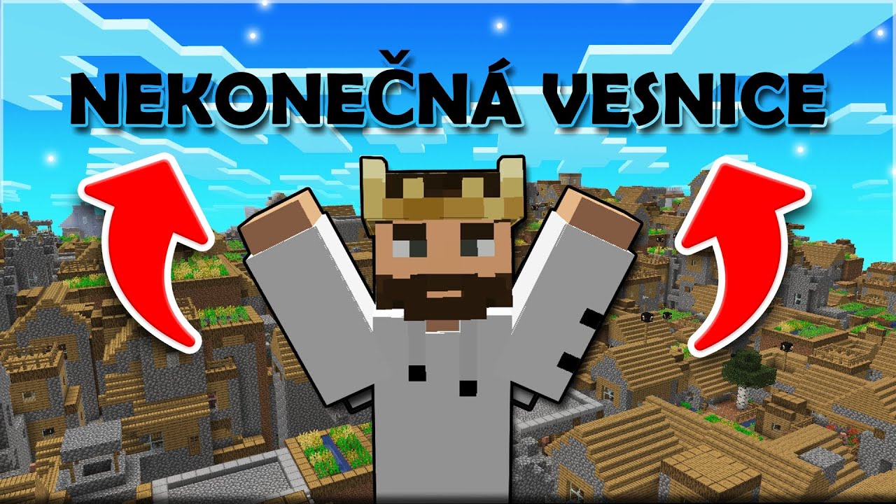 Minecraft, ale Celý SVĚT je VESNICE🏘️ - YouTube