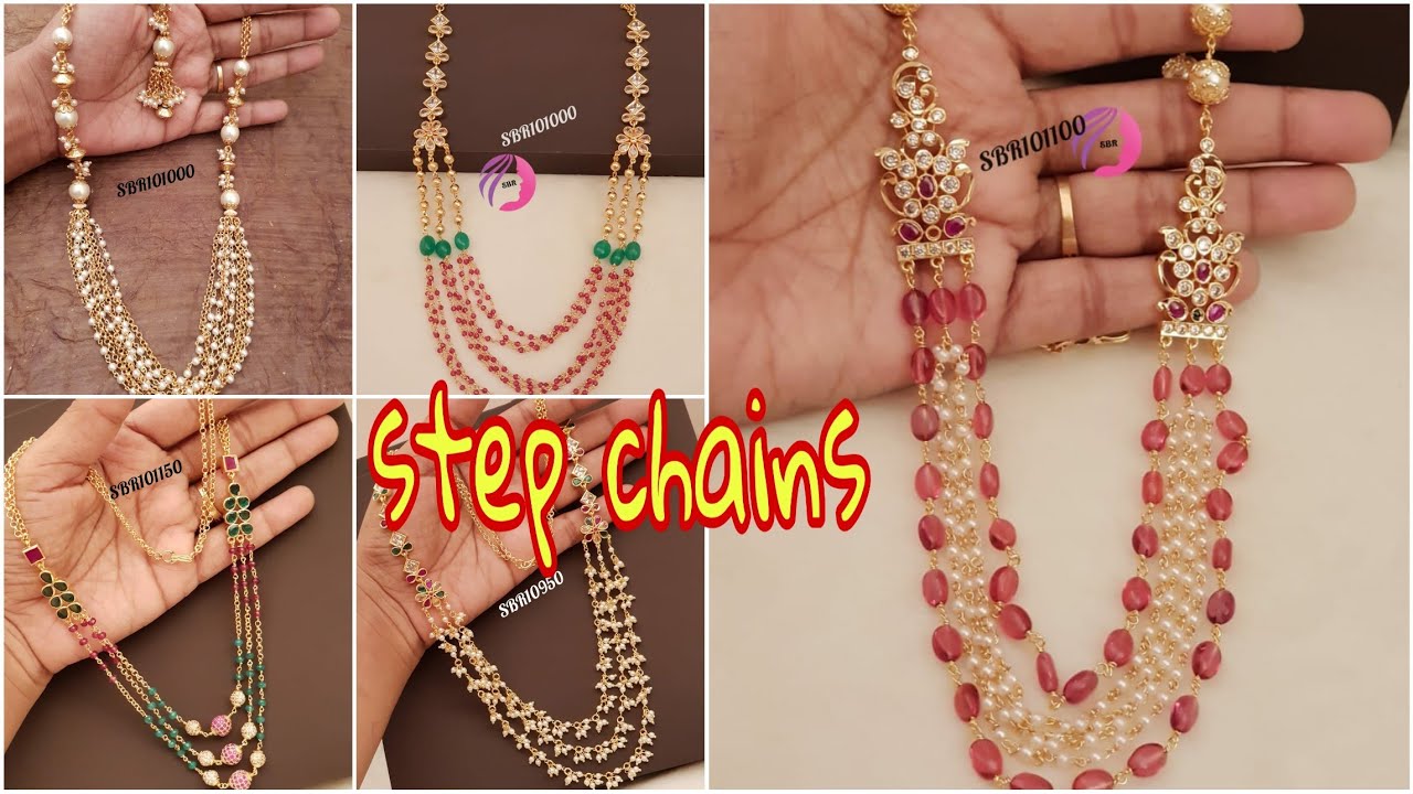Trendy Pearls, Beads and Step Chains Designs - YouTube