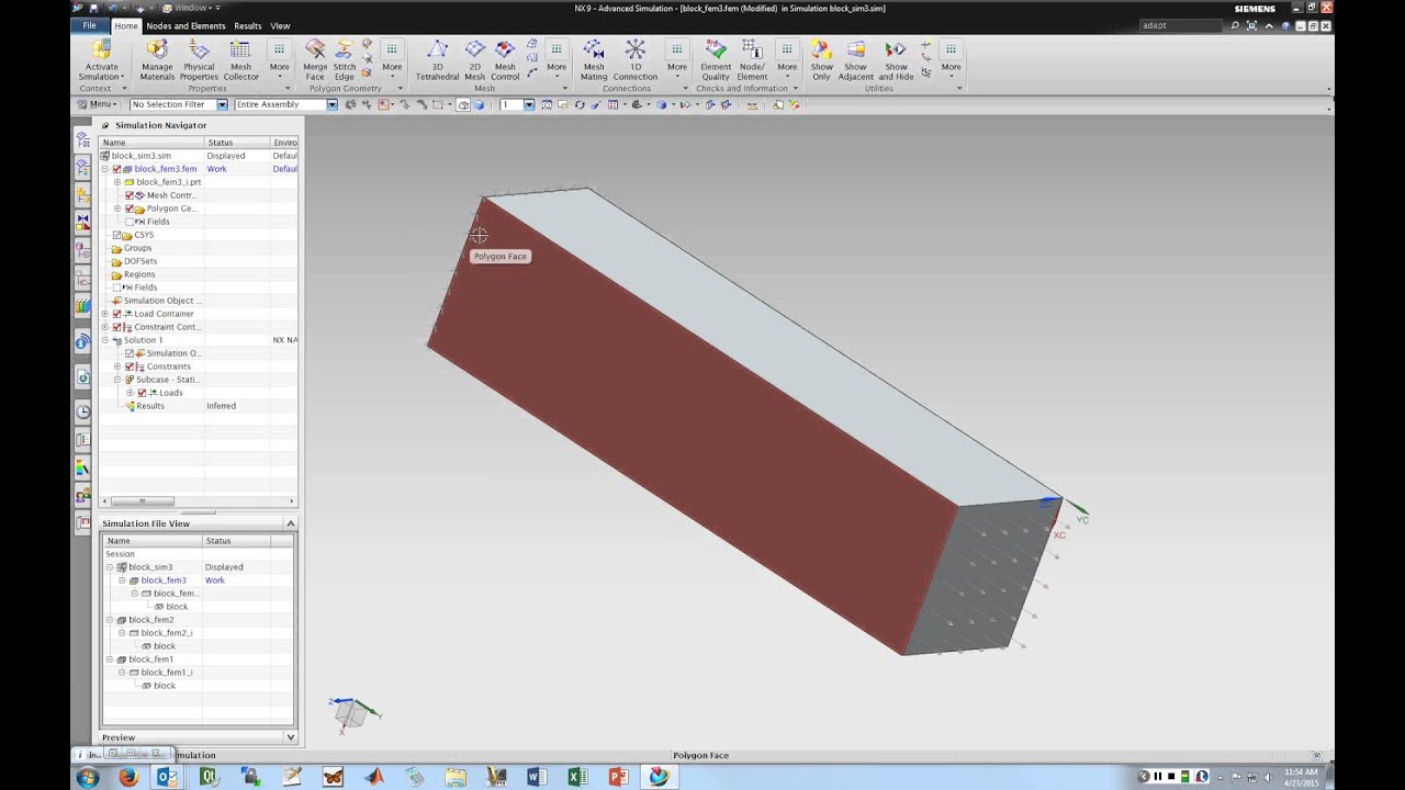 NX 9 Tutorial 7 (Intermediate FEA) - YouTube