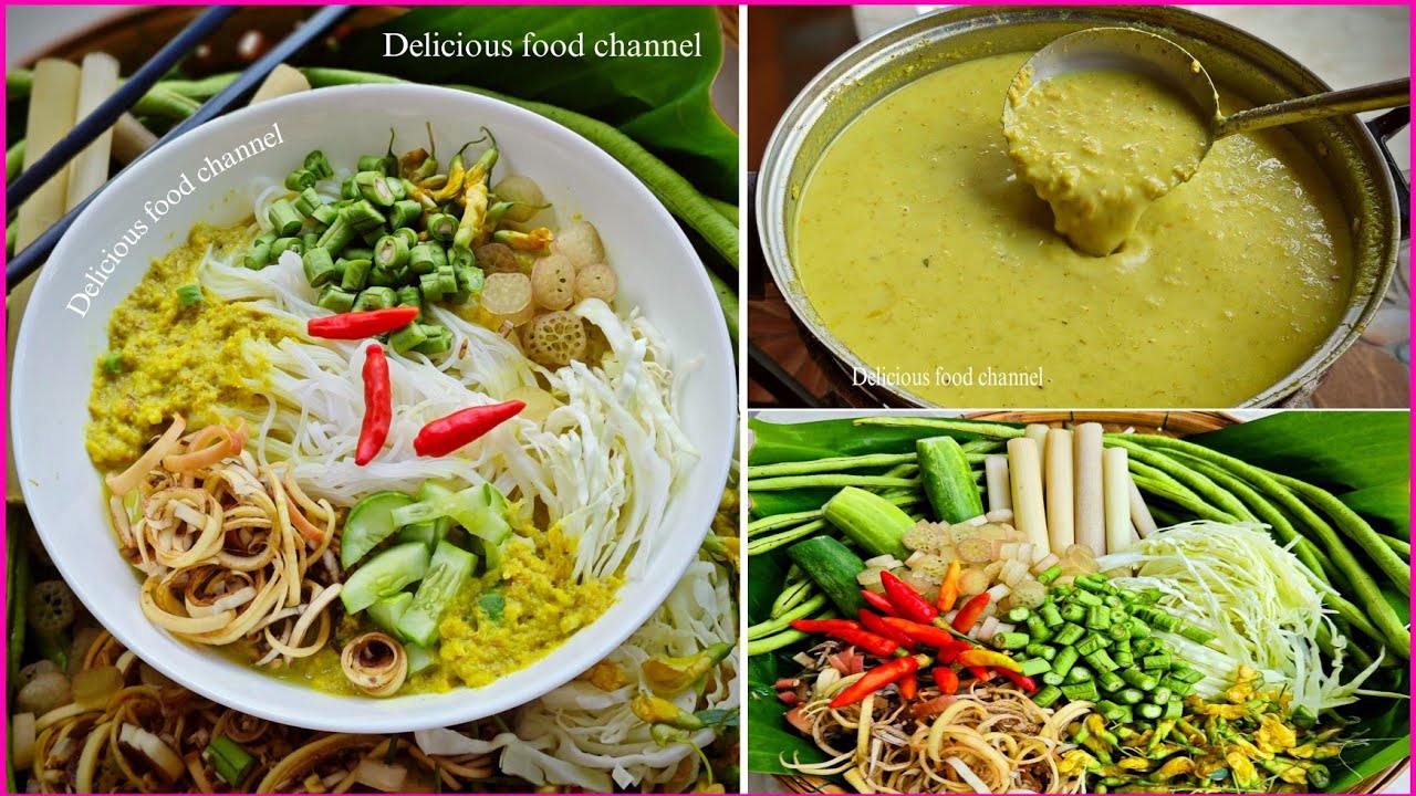 នំបញ្ចុកទឹកសម្លខ្មែរ ទឹកសម្លប្រហើរខ្ទិះឆ្ងាញ់ណាស់មានក្នងវីដេអូនេះ ...