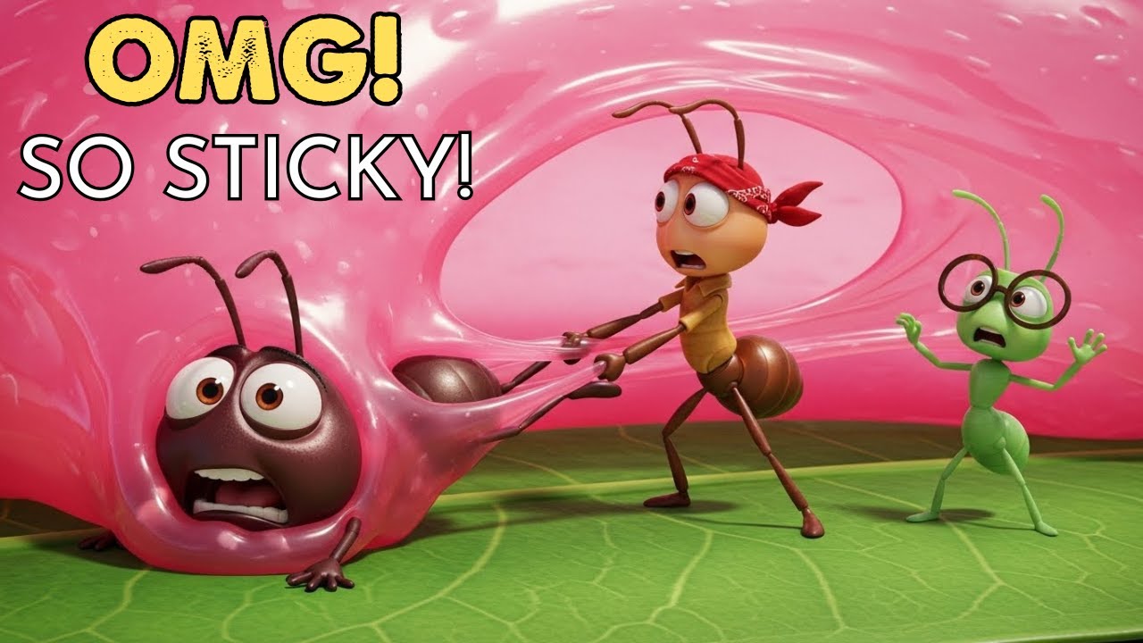🍬🐜 Giant Bubblegum Trap! | Funny Sticky Ants Cartoon for Kids 🤣 - YouTube
