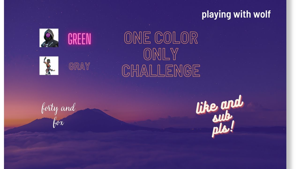 one color only challenge in fortnite - YouTube