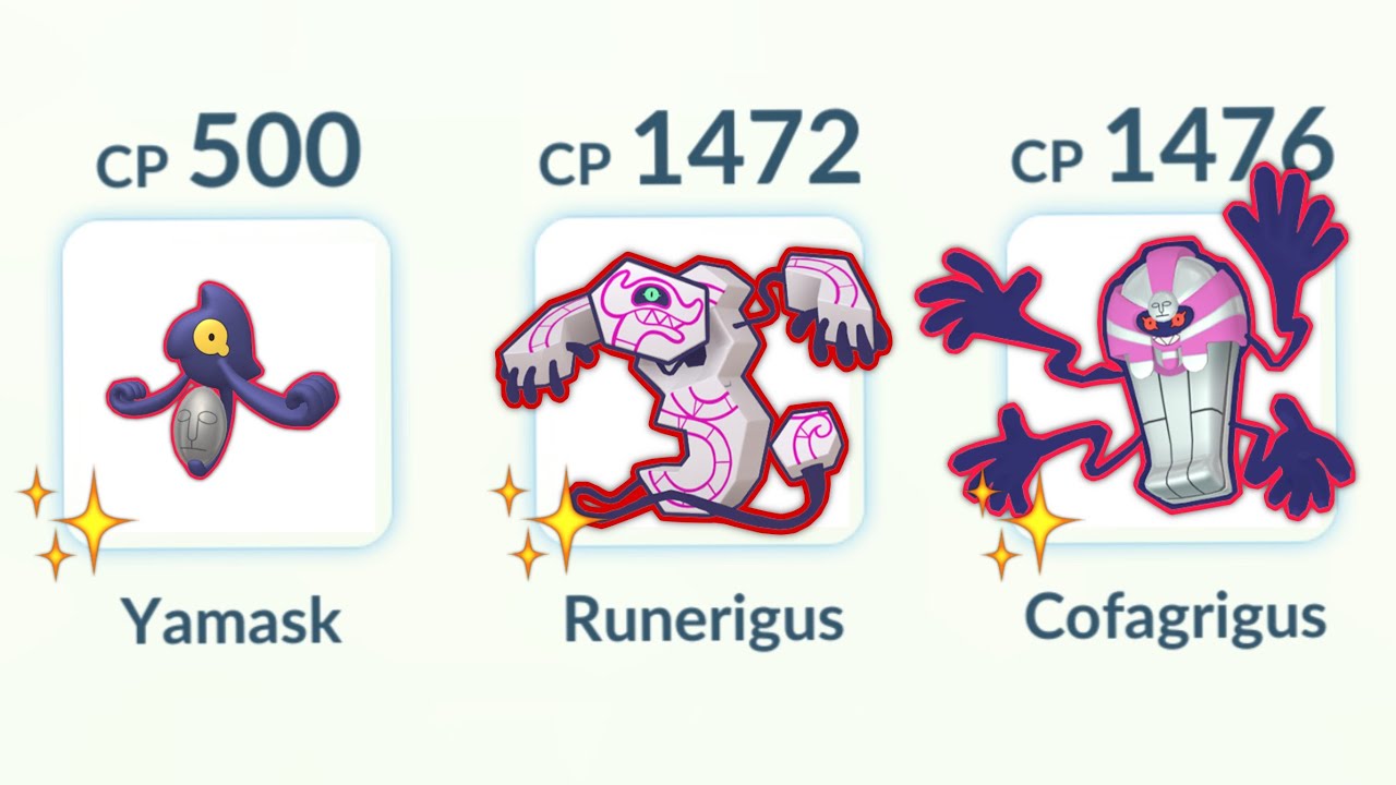 Shiny (Yamask, Runerigus, Cofagrigus) Family in Pokemon GO Battle ...