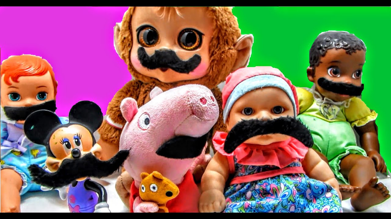 Moustache Peppa Pig Disney Snow White Minnie Mouse Princess Tiana Baby ...