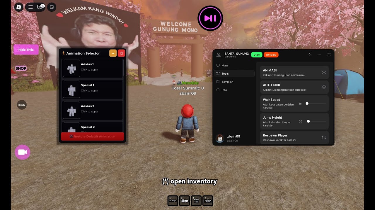 FREE SCRIP XENO AUTO WALK & AUTO ANIMASIH FOR MOUNTAIN MONO IN ROBLOX ...