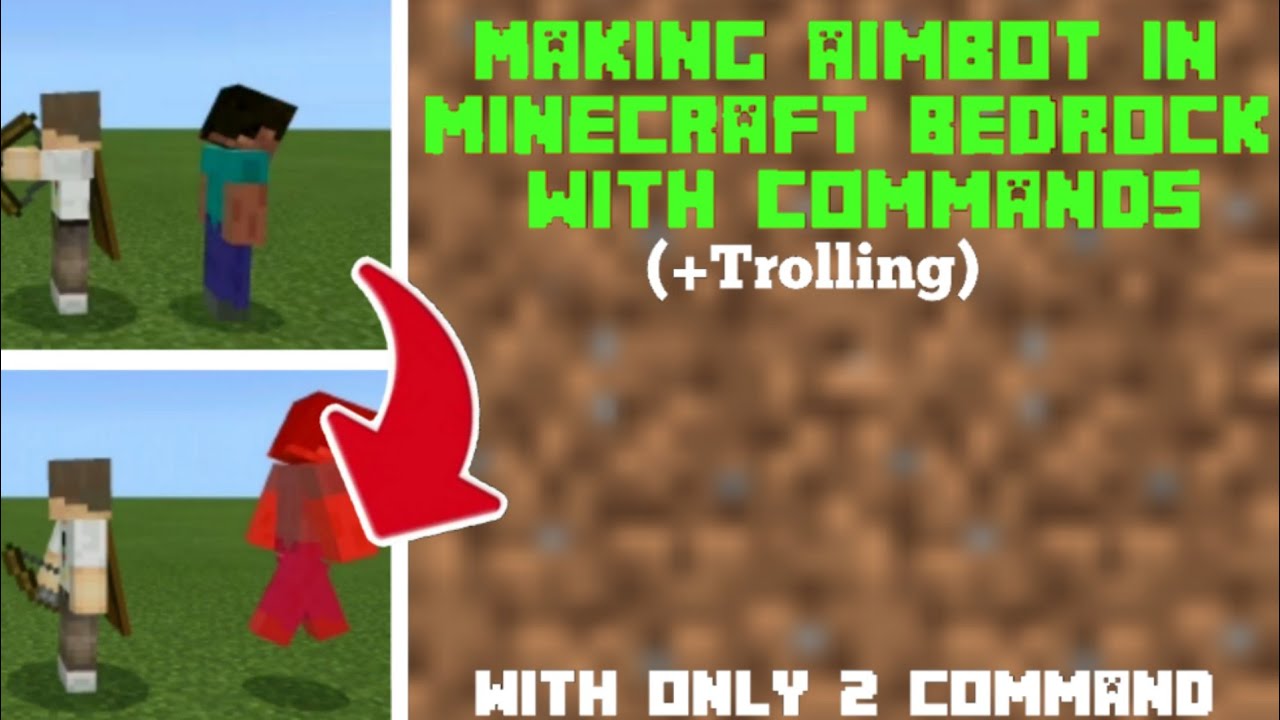 How to make aimbot/homing arrow in Minecraft bedrock - YouTube