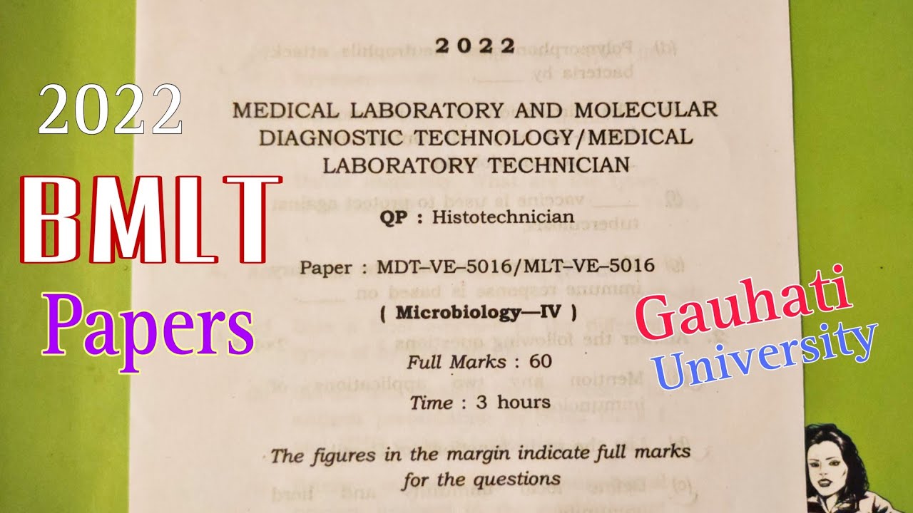 MICROBIOLOGY | B.VOC. MLT 2022 Question Paper | Laboratory technician ...