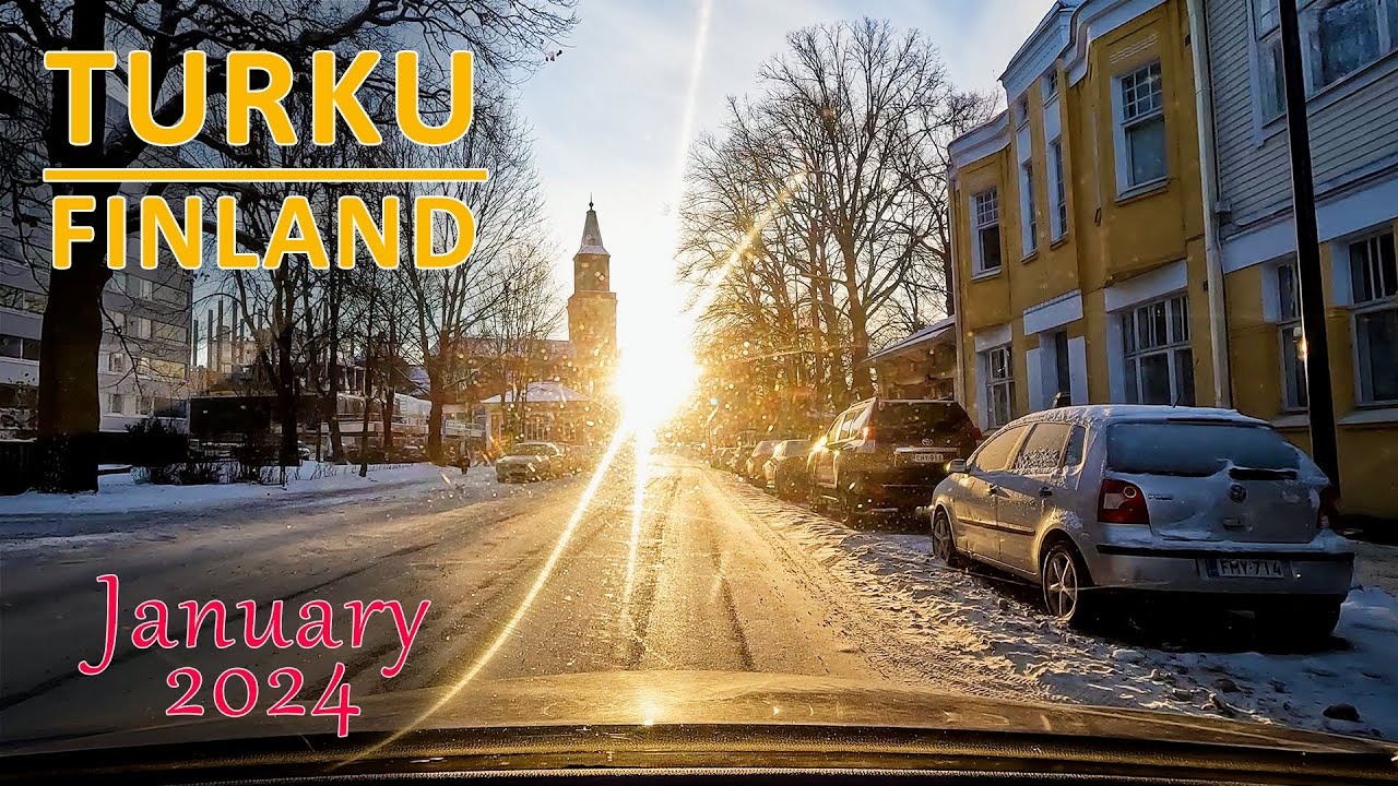 Driving in Extremely Cold Weather - Turku, Finland - January 2024 - YouTube