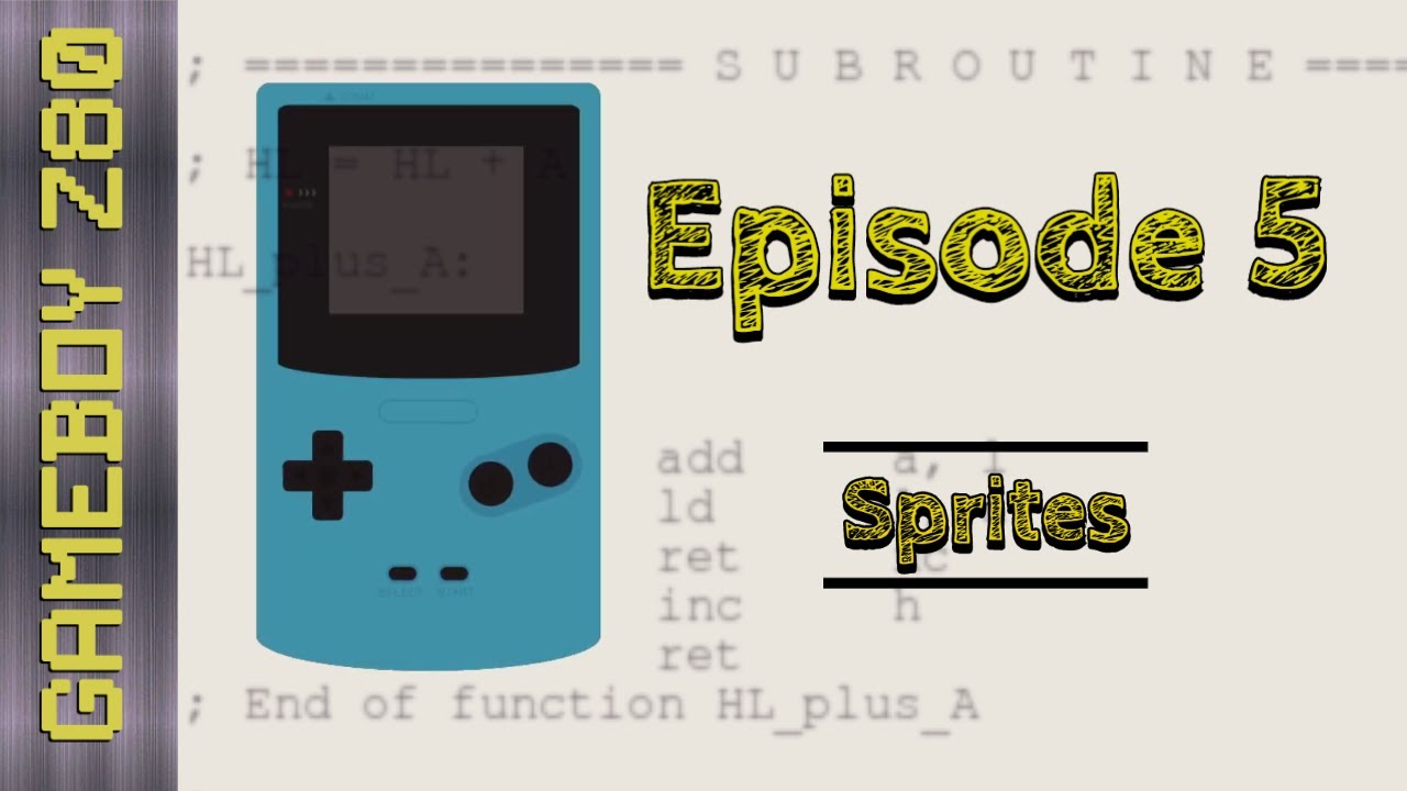 Learning Gameboy Color Z80 - Episode 5 Sprites - 09/06/20 - YouTube