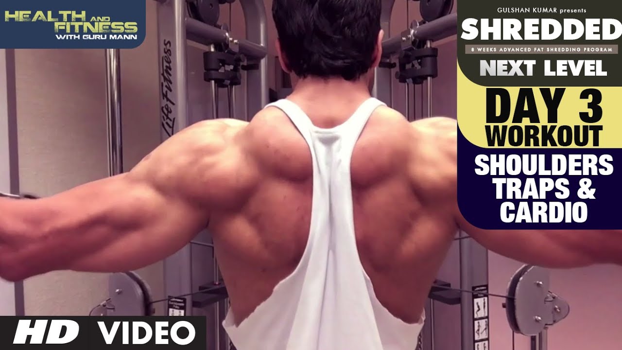 Day 3 Shoulders, Traps & Cardio Workout || SHREDDED NEXT LEVEL by Guru ...