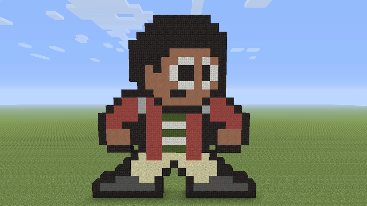 Minecraft Pixel Art - Lucas From Stranger Things 8Bit - YouTube