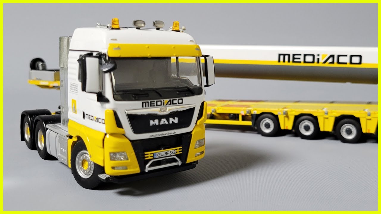 1/50 WSI MAN TGX XLX EURO6 6×4 SEMI LOW LOADER - MEDIACO 중장비모형 트레일러모형 만 ...
