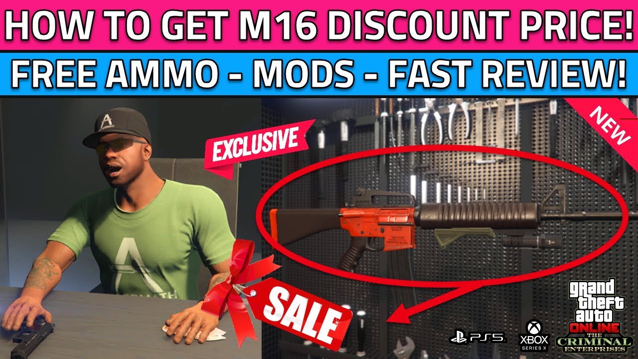 How to Get Service Carbine M16 DISCOUNT Price in GTA 5 Online | M16 ...