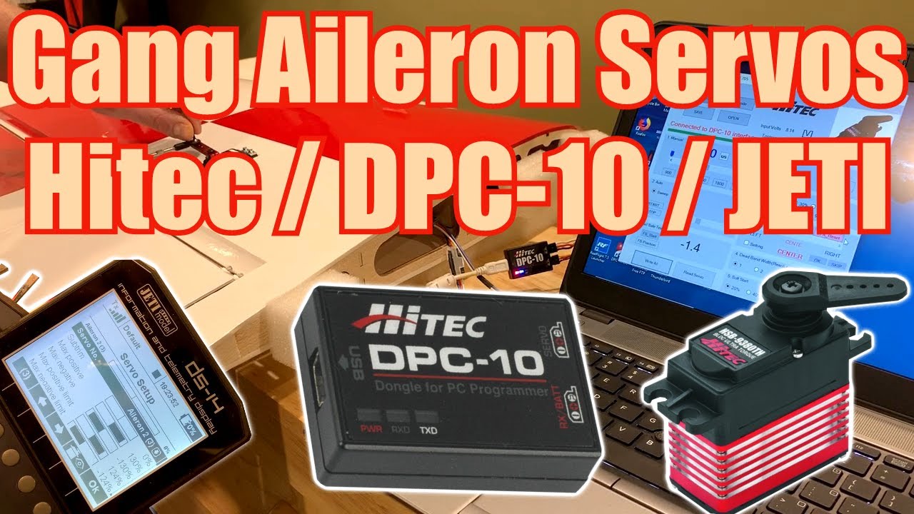 How To: Programming Hitec Brushless Servos with DPC-10 and Jeti Radio - YouTube