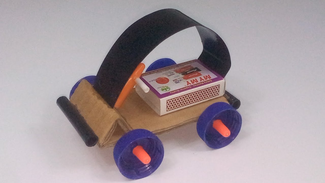 How To Make Mini Car With Cardboard And Matchbox| Creative Toy Car Made ...