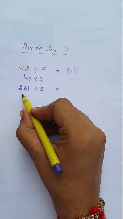 Divide by 5 in seconds /How to divide?/ just 5 sec trick / Division Trick /#shortsfeed# ...
