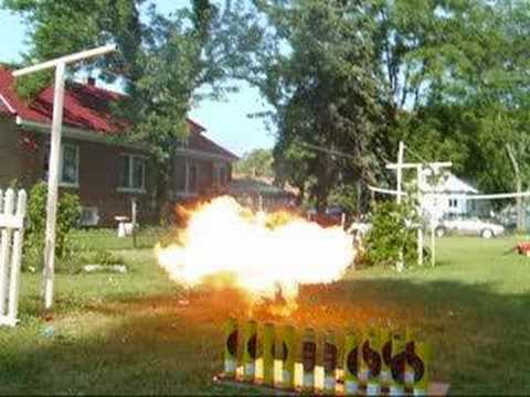 Slow motion acetylene bomb on the 4th of July - YouTube