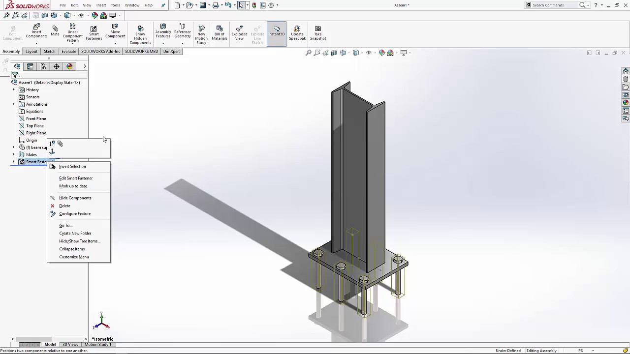 Beam Support With bolting with full drawing - YouTube