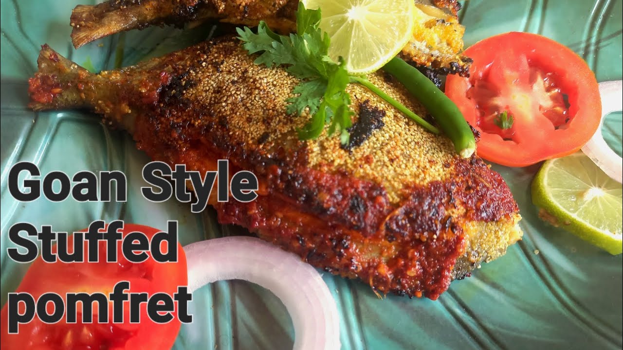 Goan Style Stuffed Pomfret | Tangy Mouth-watering Recipe | Goenchi ...