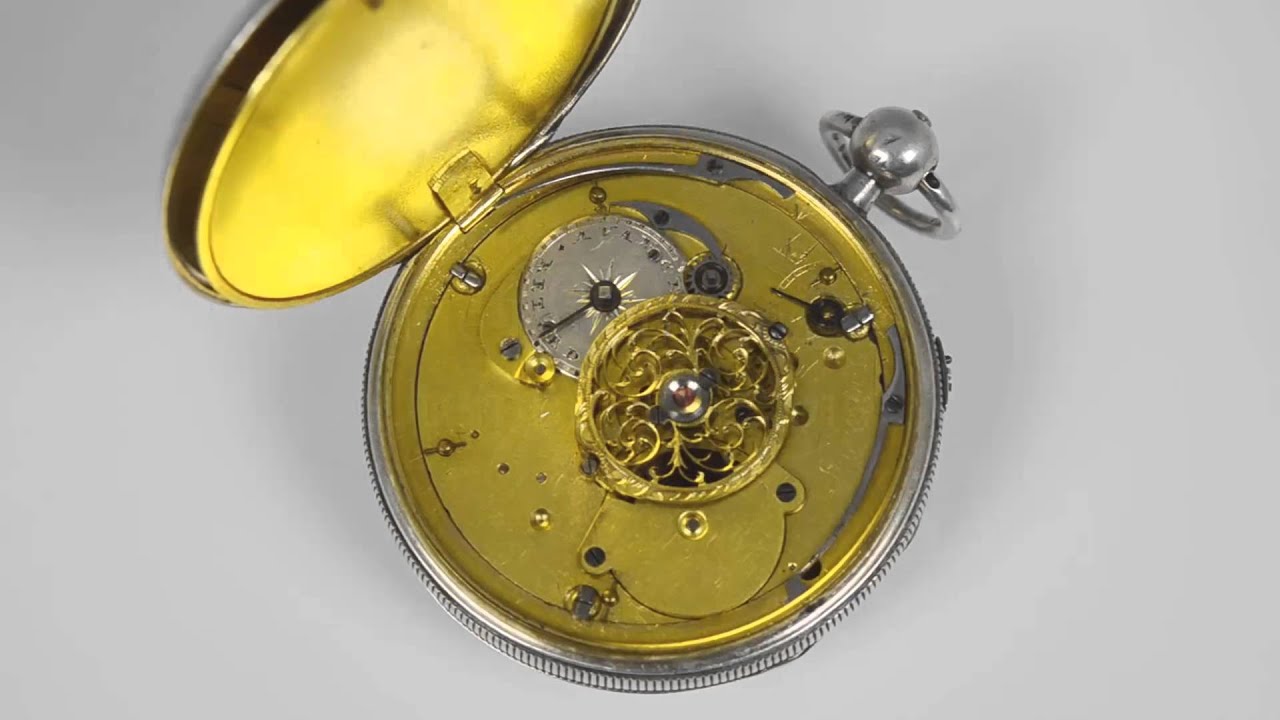very rare and complex verge watch with half hour self-striking and hour ...