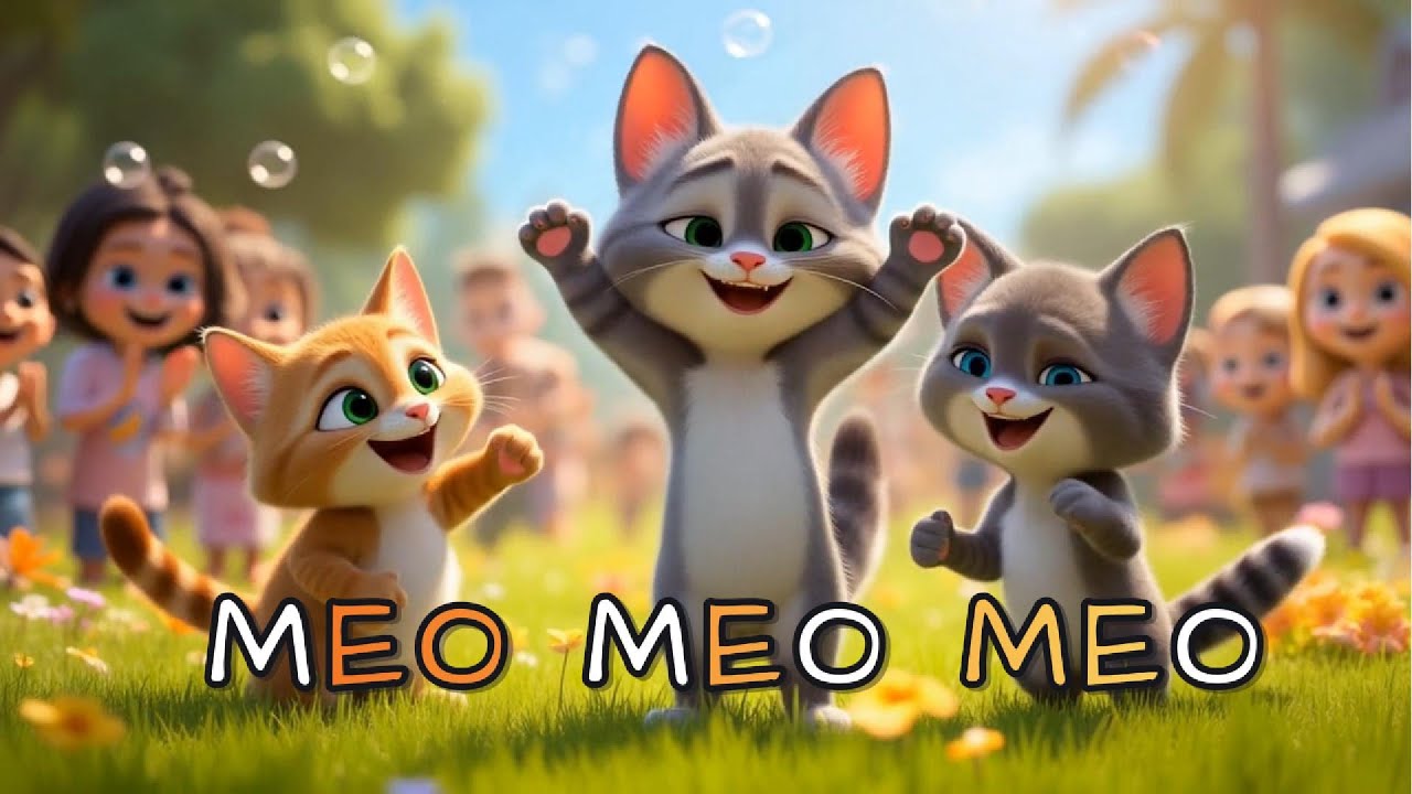 Meo Meo Meo - Bé học tiếng mèo kêu - Nhac thieu nhi Anh Viet - Kid ...